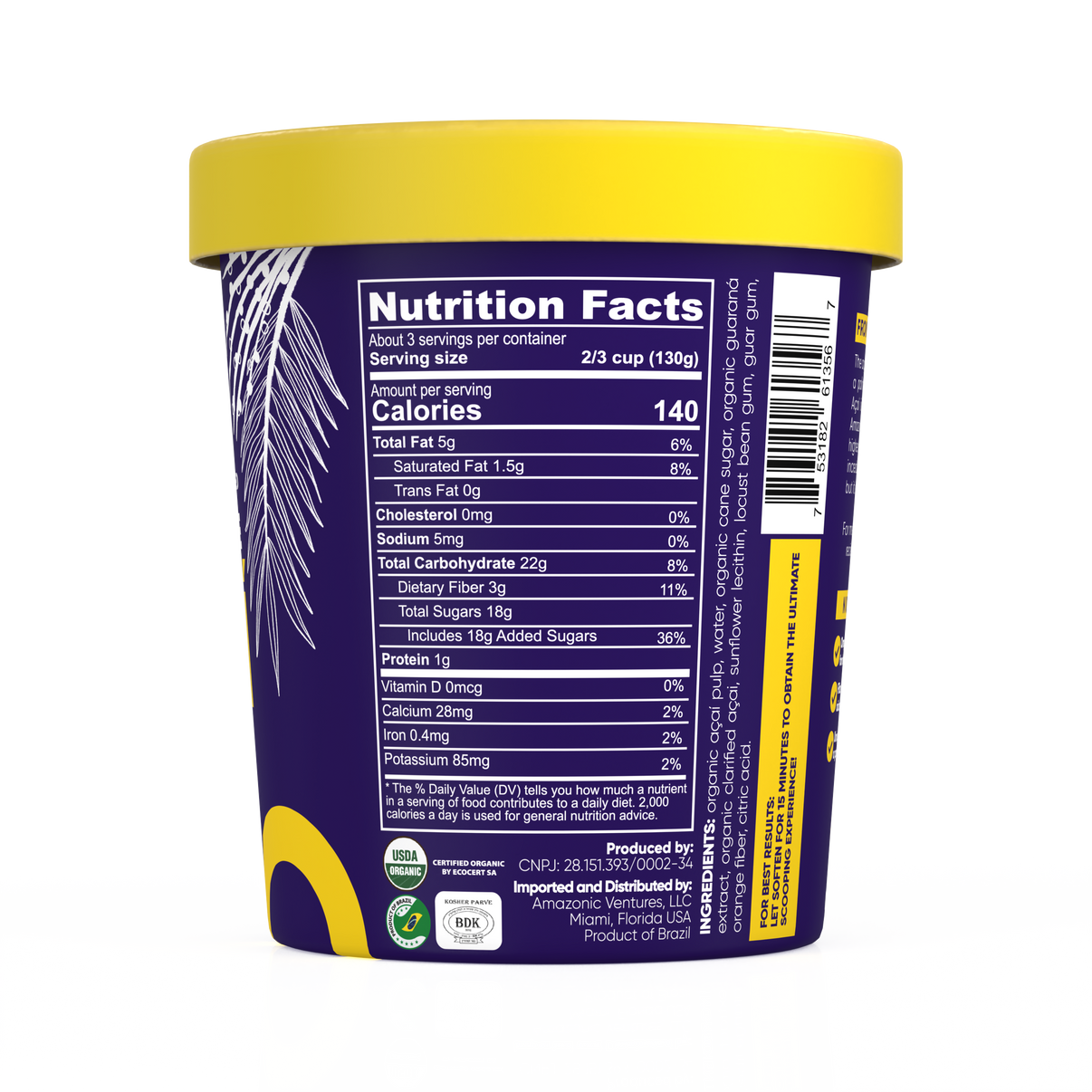 Nativo Scoopable Organic Acai Berry Sorbet – Nativo Açaí